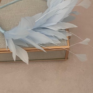 Baby Blue Feather Headband Fascinator, Races Headpiece, Mother of the ...