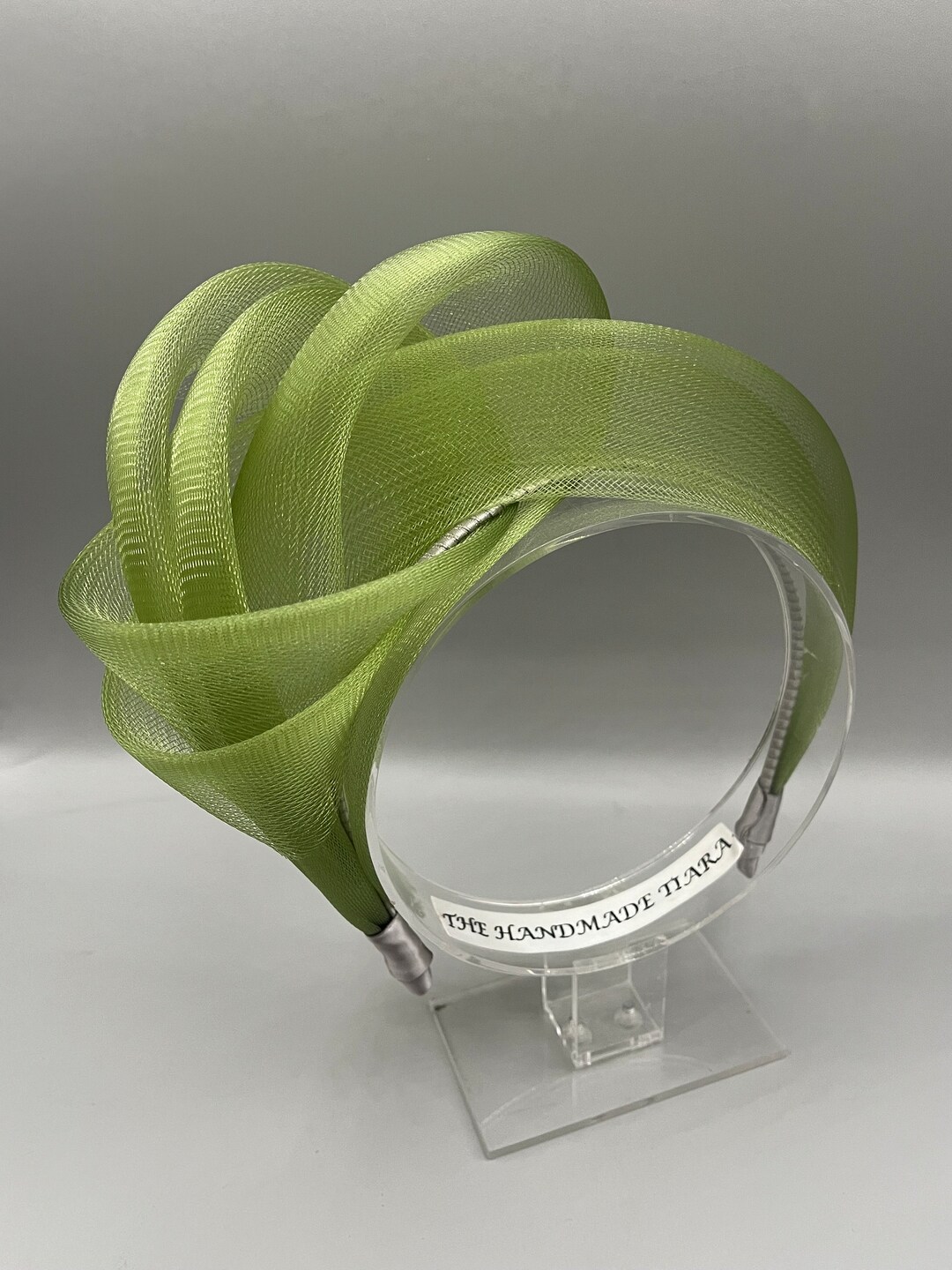 Sage Green Fascinator Knotted Headband, Sage Green Headpiece for a ...