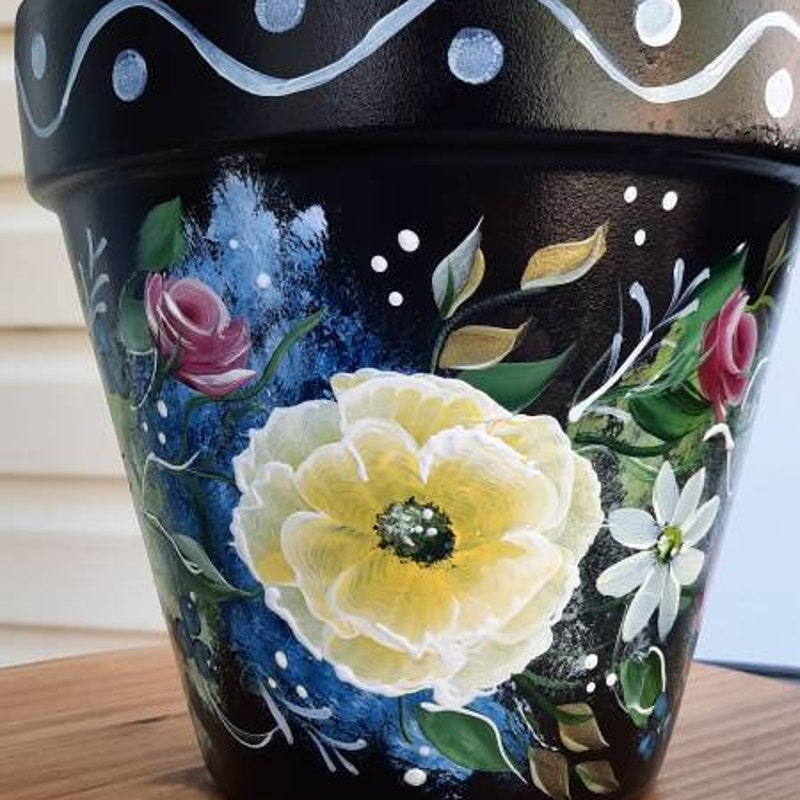 Decoupage Flower Pot - Etsy