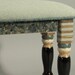 G || Long Bench W-turned Legs | Upholstered/hand-painted |47x14x18h |as ...