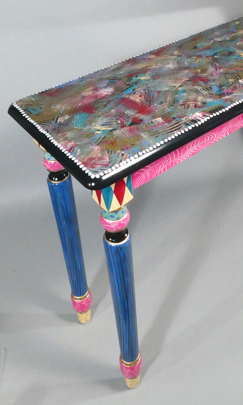 S || Long Hall Table | Hand-painted | 47x14x30h | as Shown or Custom ...