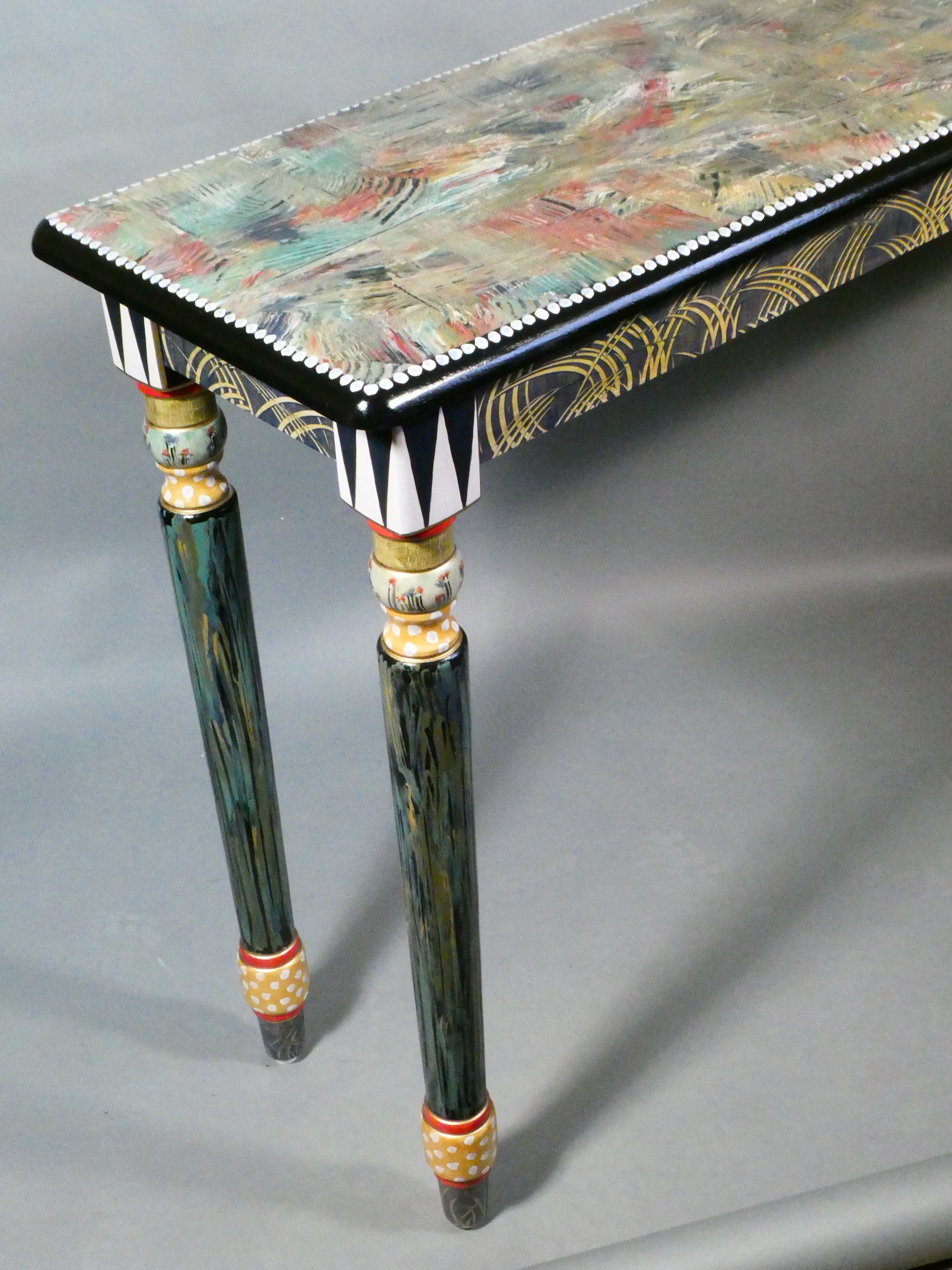 S || Long Hall Table | Hand-painted | 47x14x30h | as Shown or Custom ...