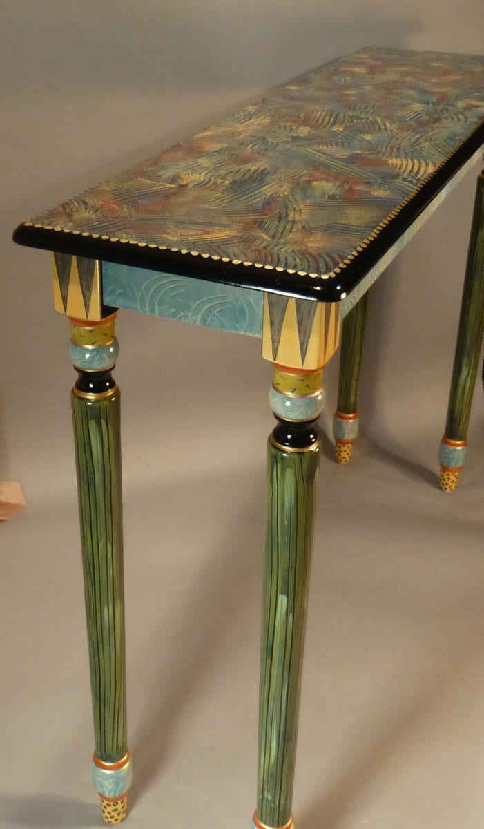 S Long Hall Table Hand-painted 47x14x30h as Shown or - Etsy