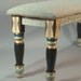 G || Long Bench W-turned Legs | Upholstered/hand-painted |47x14x18h |as ...