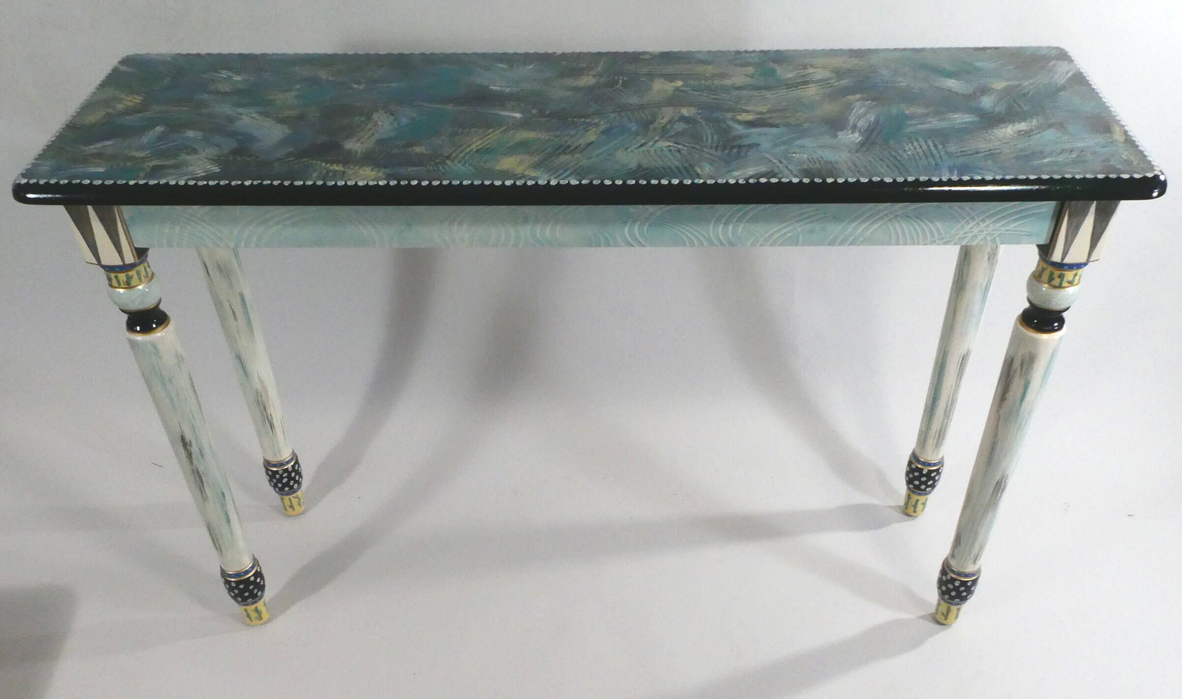 S || Long Hall Table | Hand-painted | 47x14x30h | as Shown or Custom ...
