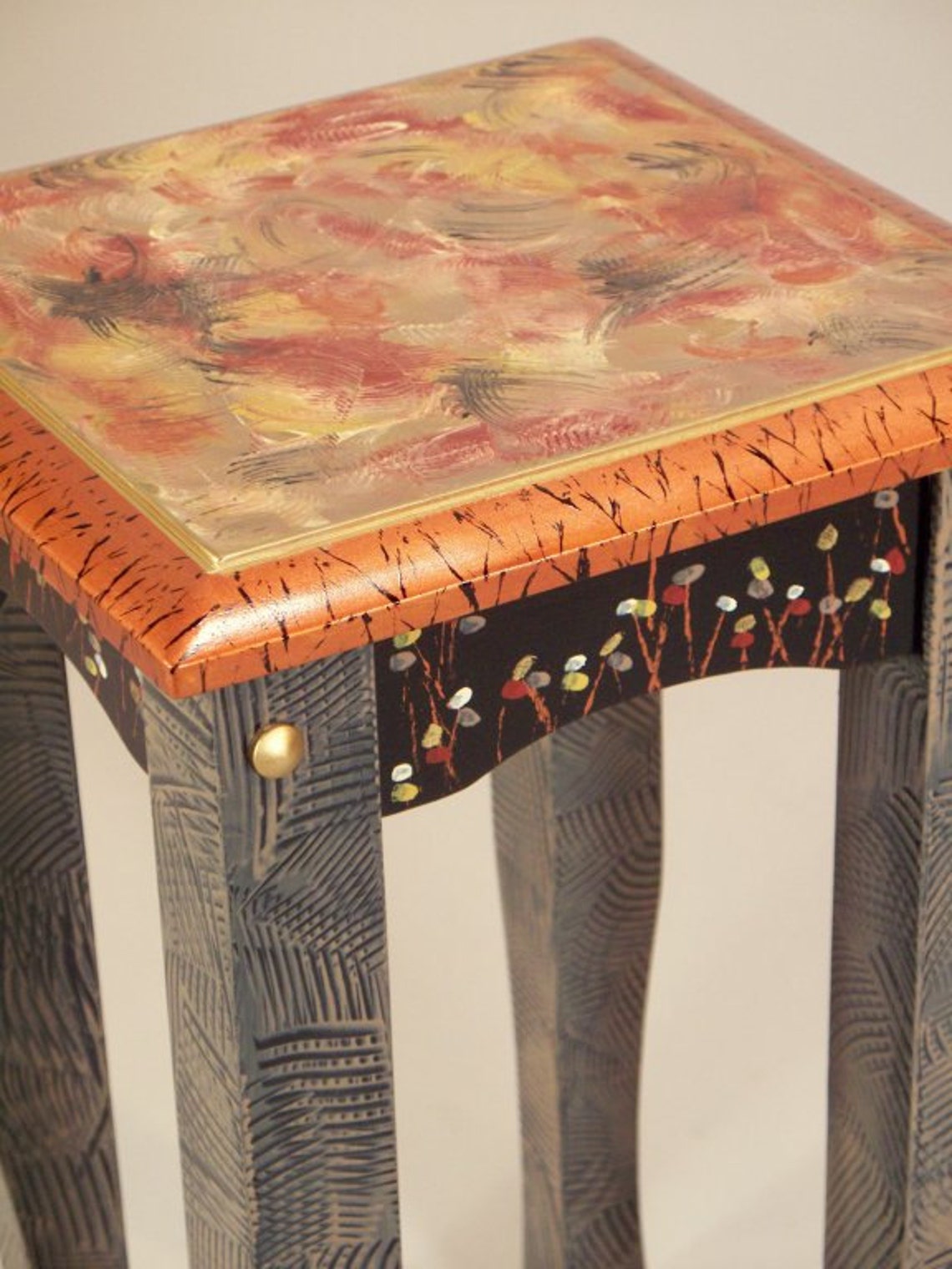 S Square Tea Table/drinks Table Hand-painted 12x12x21h - Etsy