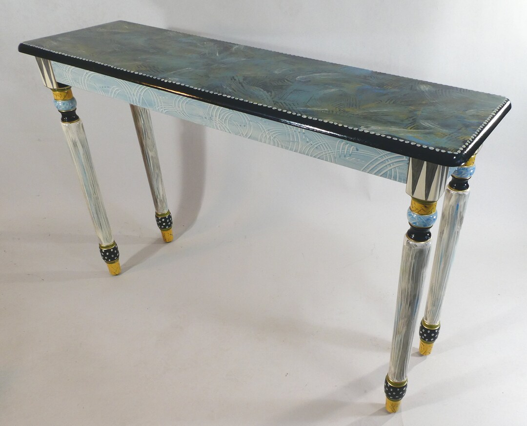 S || Long Hall Table | Hand-painted | 47x14x30h | as Shown or Custom ...