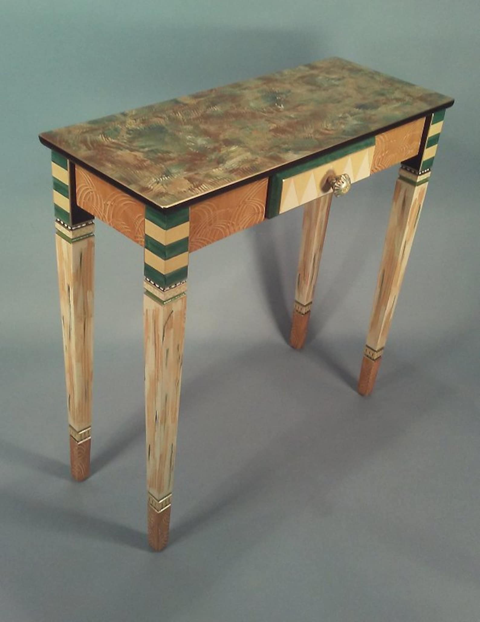 G Carved Leg Hall Table W-drawer Hand-painted 30x12x30h - Etsy