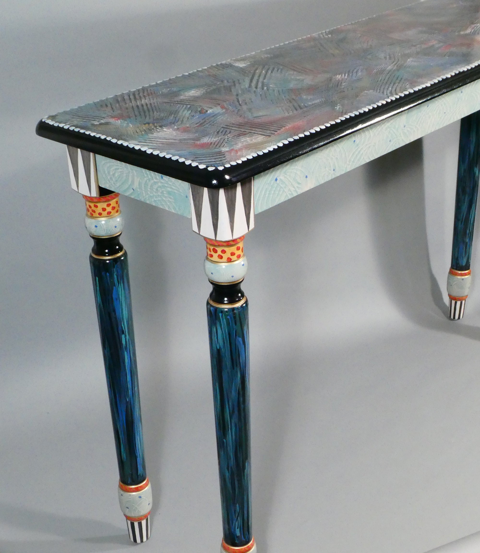 S || Long Hall Table | Hand-painted | 47x14x30h | as Shown or Custom ...