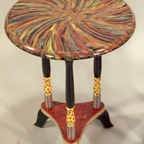 Painted Round Table - Etsy
