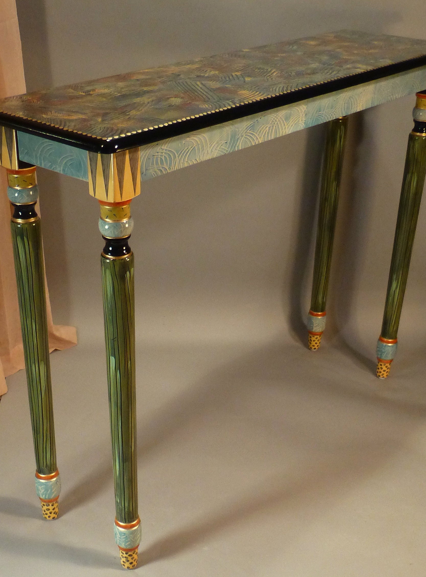 S Long Hall Table Hand-painted 47x14x30h as Shown or - Etsy