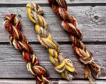 Wildflower Sustainable Art Yarn Bundle & Upcycled Weaving Fiber Pack ...