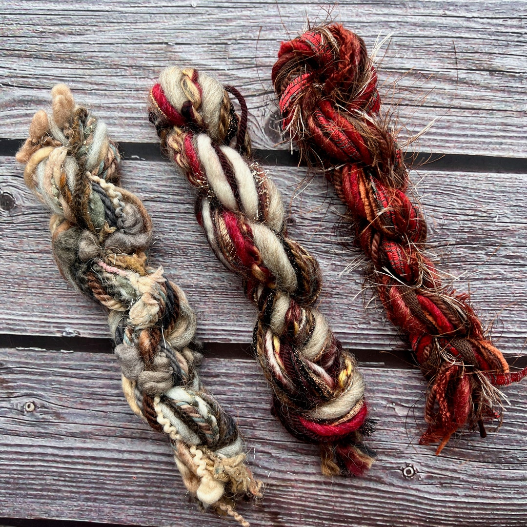 Sustainable Mini Art Yarn Bundle Upcycled Weaving Loom Fiber - Etsy