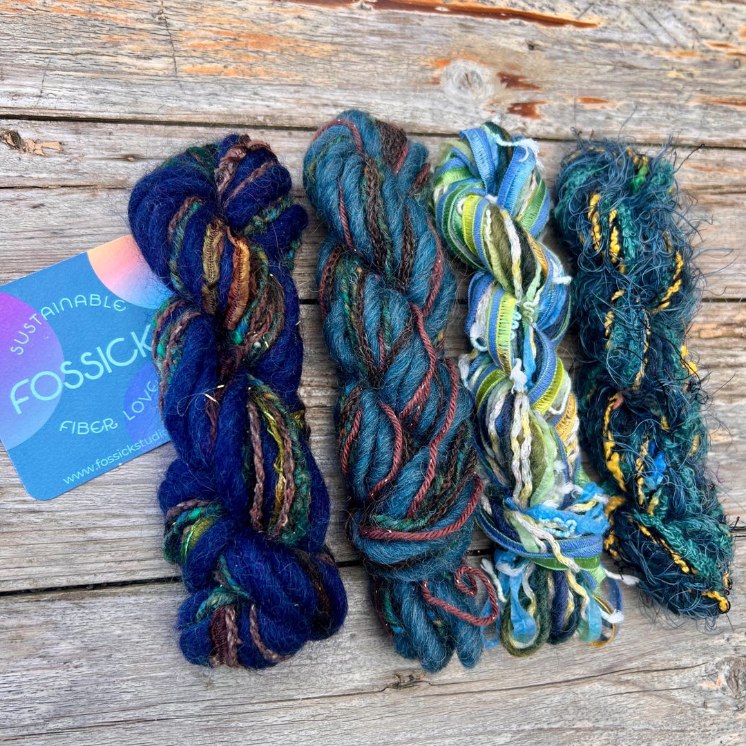 Twist Mini Sustainable Fibre Skein | Upcycled Weaving Art Yarn Bundle ...