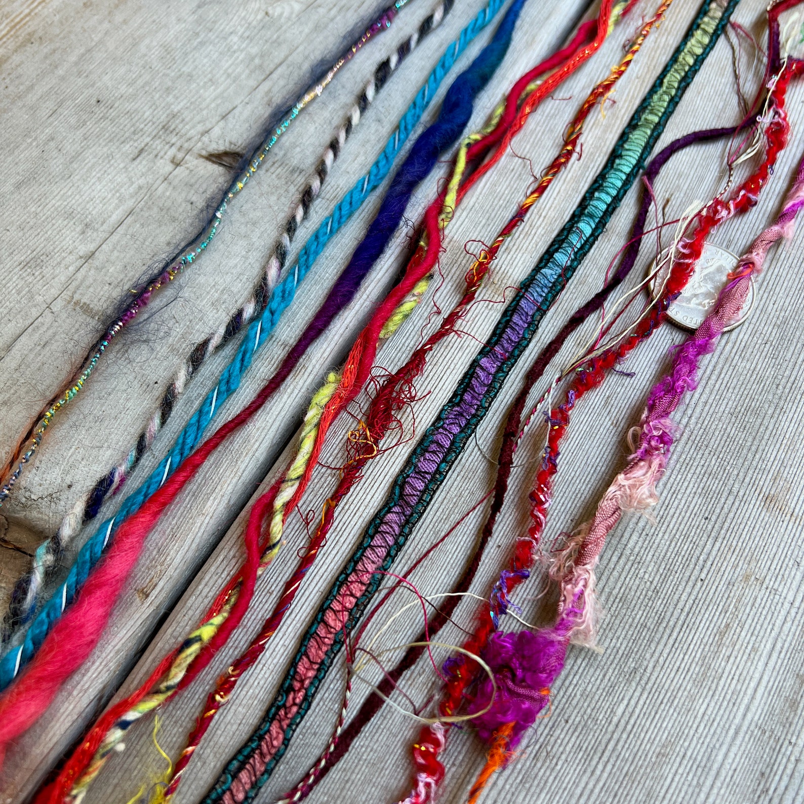 Fireworks Sustainable Art Yarn Bundle & Upcycled Weaving Fiber - Etsy