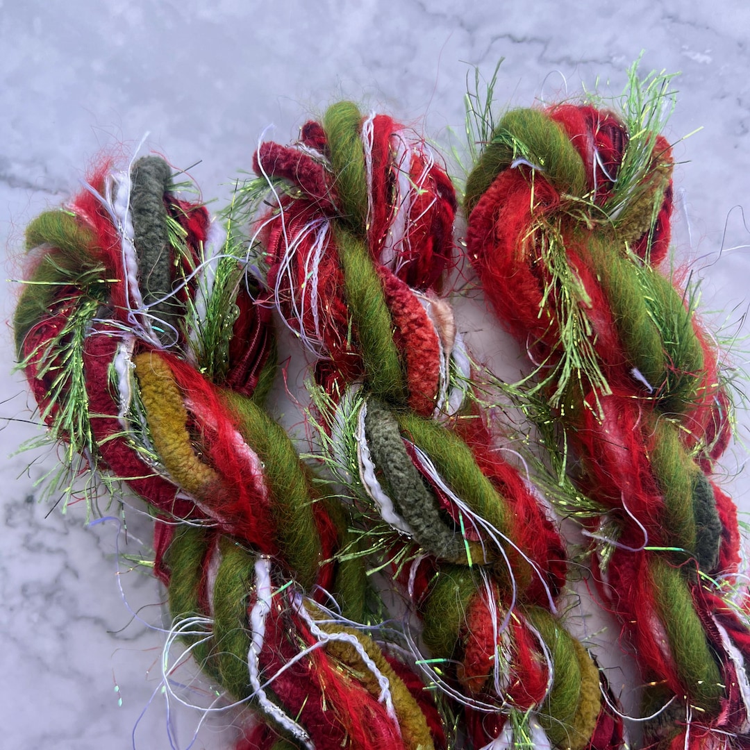 Jolly Sustainable Art Yarn Bundle & Upcycled Weaving Fiber Pack Fiber ...