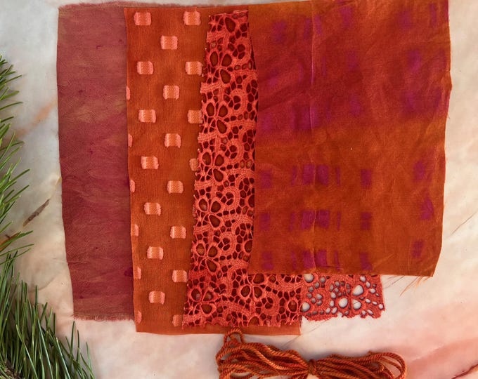 Plant Dyed Fabric Sampler | Slow Stitch Kit, Visible Mending ...