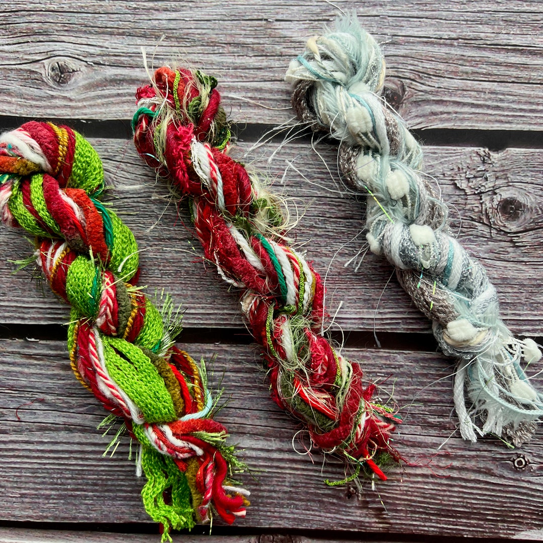 Sustainable Mini Art Yarn Bundle Upcycled Weaving Fiber Sampler, Loom ...