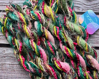 Firecracker Sustainable Art Yarn Bundle & Upcycled Weaving Fibers Craft ...