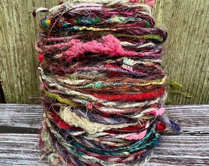 Firecracker Sustainable Art Yarn Bundle & Upcycled Weaving Fibers ...