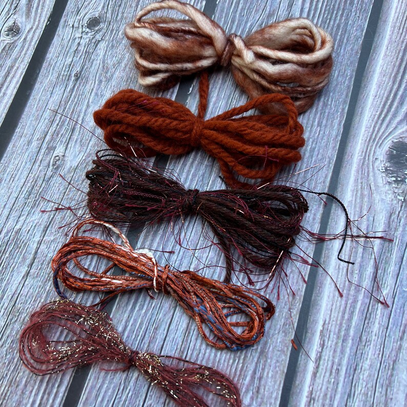 Terracotta Sustainable Art Yarn Bundle & Upcycled Weaving - Etsy