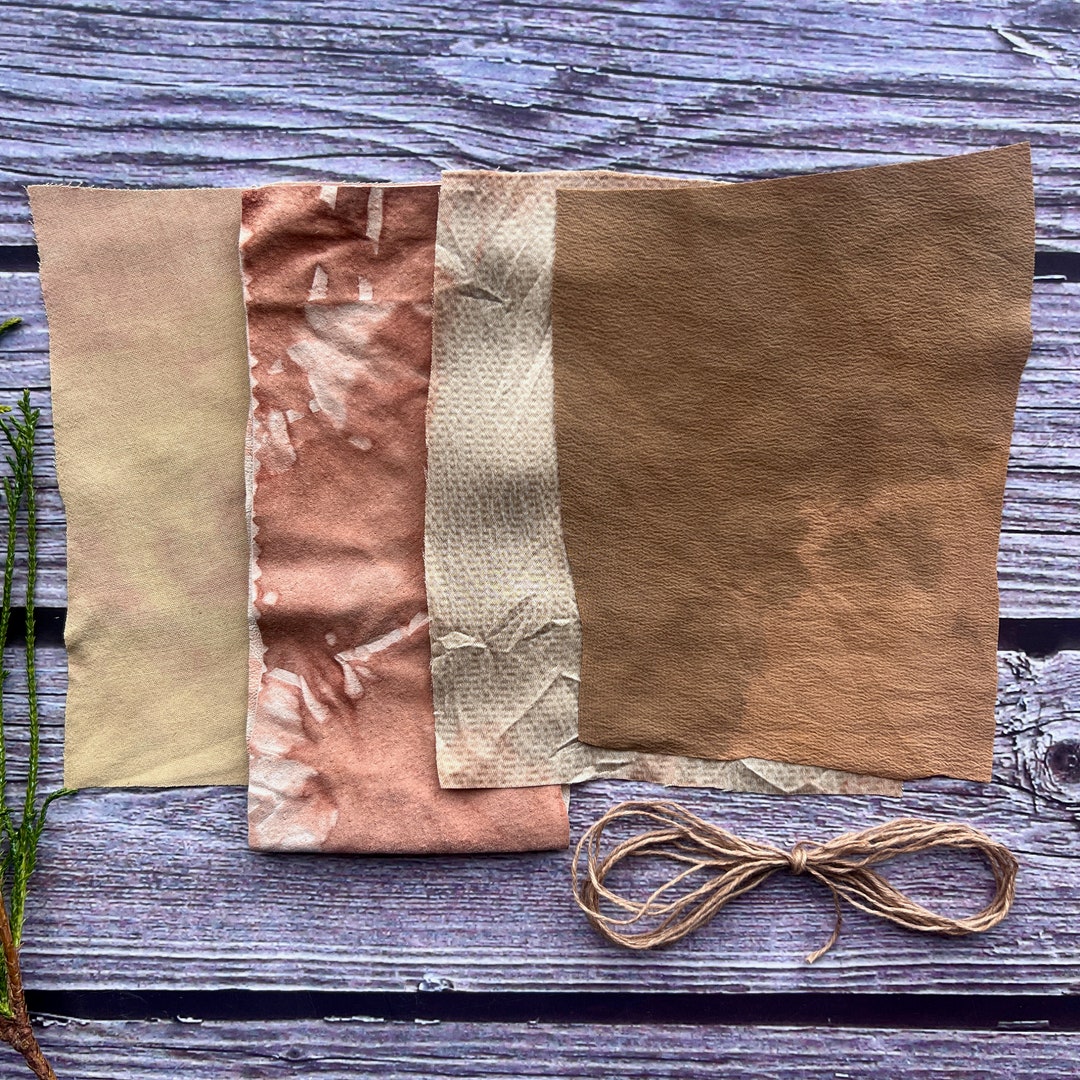 Plant Dyed Fabric Sampler Slow Stitching Kit, Visible Mending ...