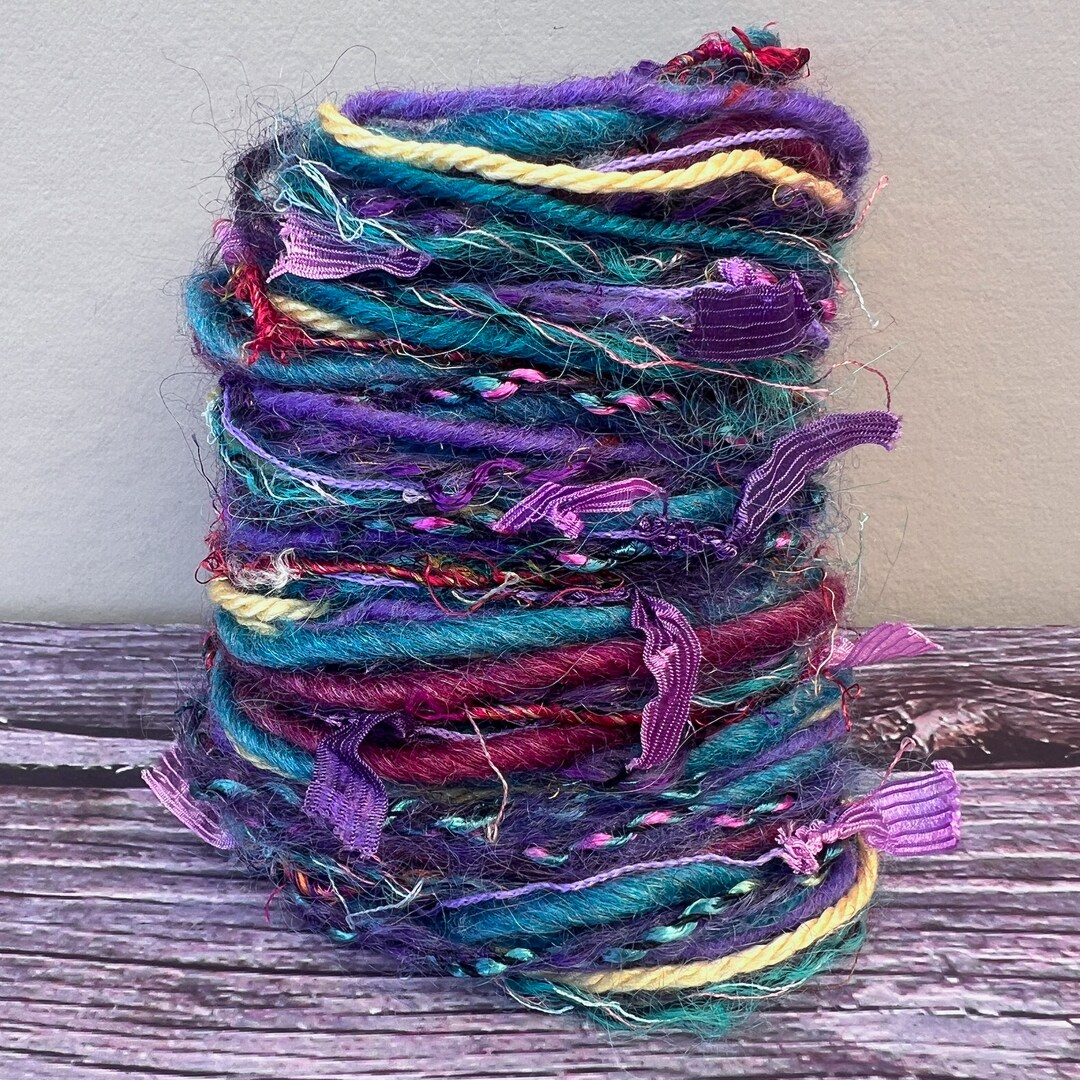Dragonfly Sustainable Art Yarn Bundle & Upcycled Weaving Fibers Mini ...