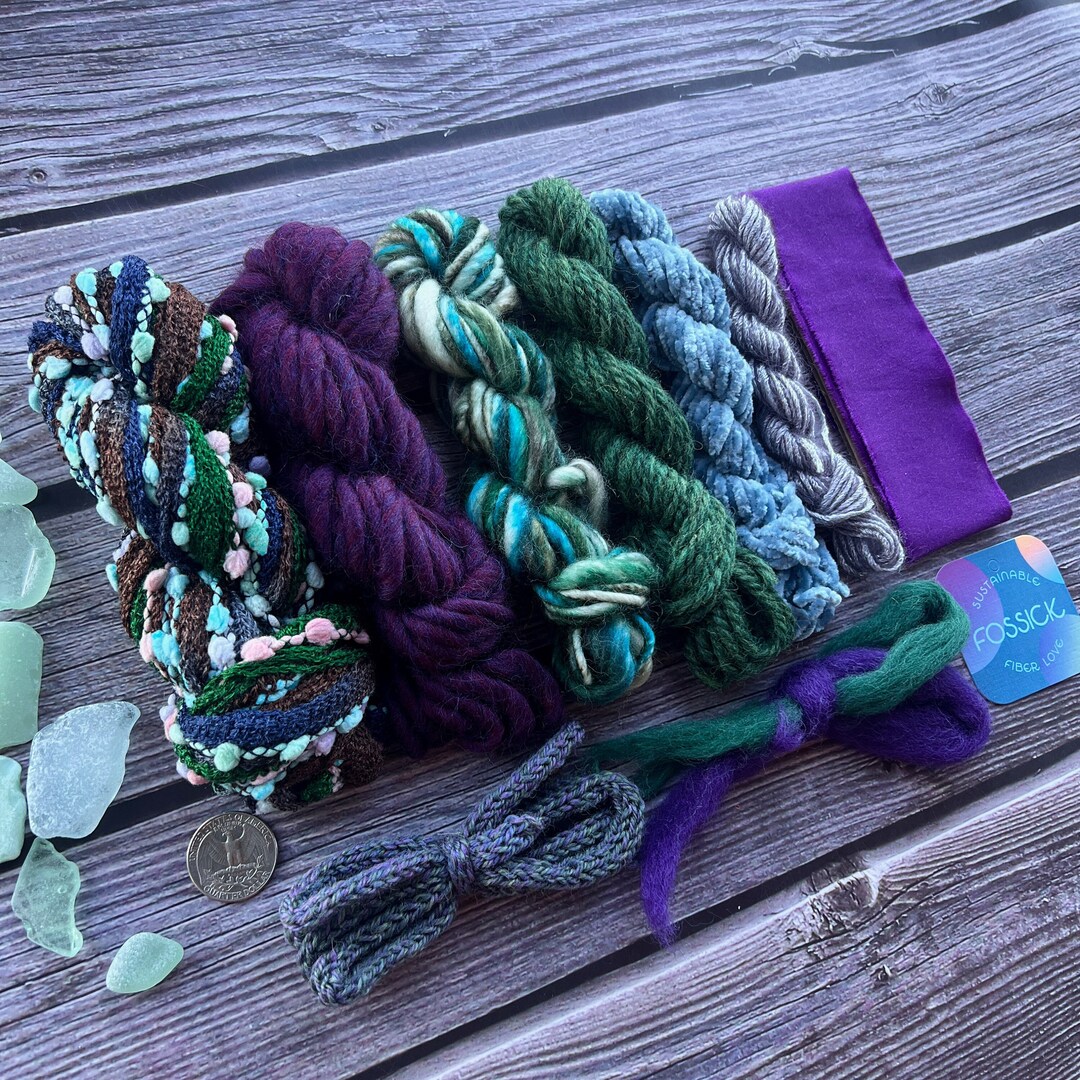 Lupine Sustainable Weaving Fiber Pack Upcycled Yarn Sampler Fiber Art ...