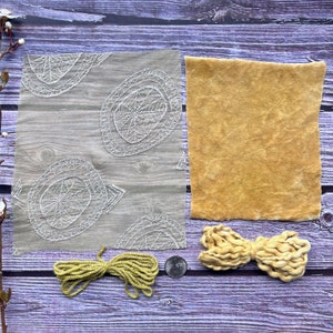 Plant Dyed Fabric Pack Indigo Green Yellow Visible Mending Sampler ...