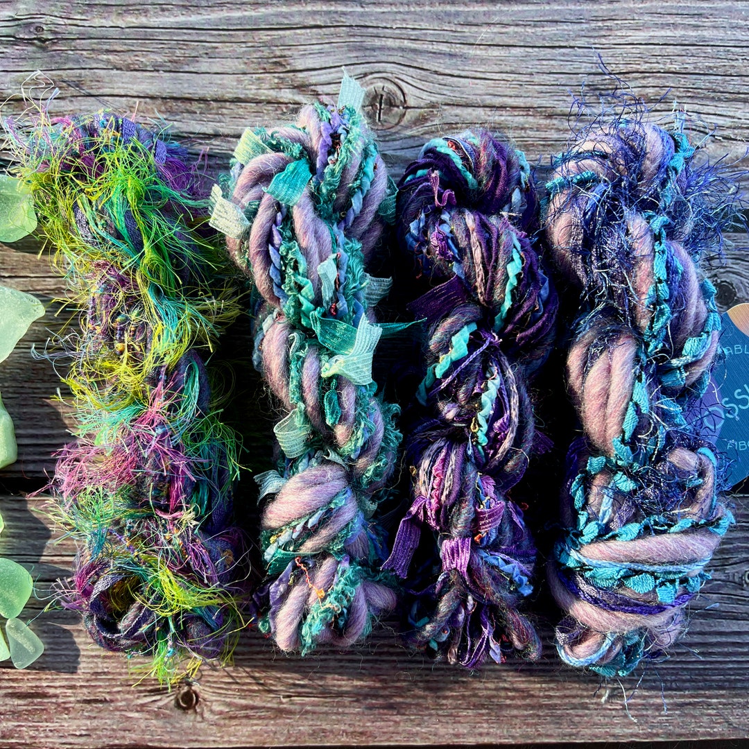 Twist Mini Sustainable Fiber Skein Upcycled Weaving Art Yarn Bundle ...
