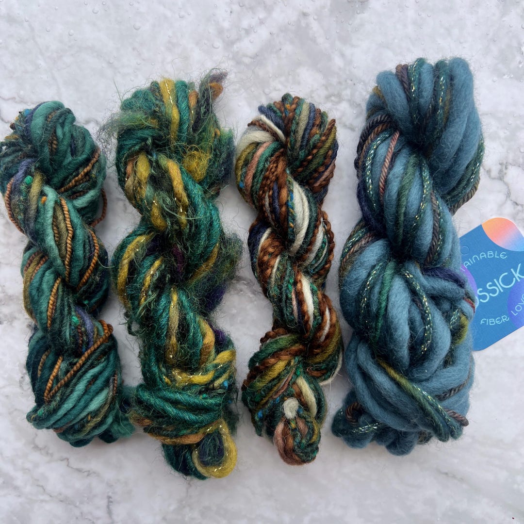 Twist Mini Sustainable Fibree Skein | Upcycled Weaving Art Yarn Bundle ...