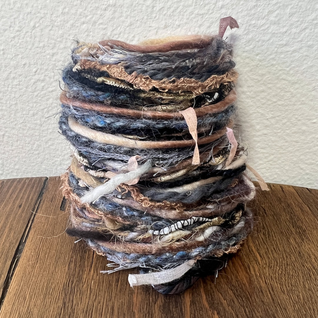 Calico Sustainable Art Yarn Bundle & Upcycled Weaving Fibers Mini Loom ...