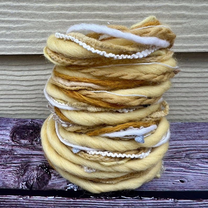 Sunflower Sustainable Art Yarn Bundle & Upcycled Weaving Fiber - Etsy