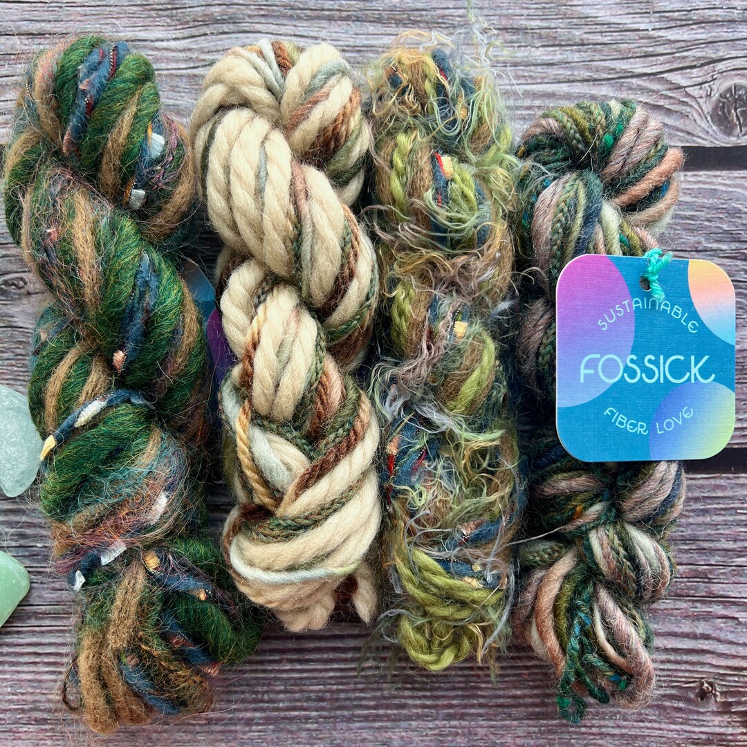 Twist Mini Sustainable Fiber Skein Upcycled Weaving Art Yarn Bundle ...