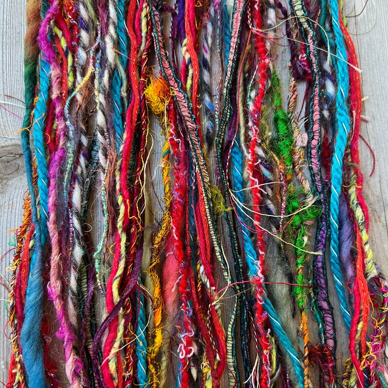 Fireworks Sustainable Art Yarn Bundle & Upcycled Weaving Fiber - Etsy