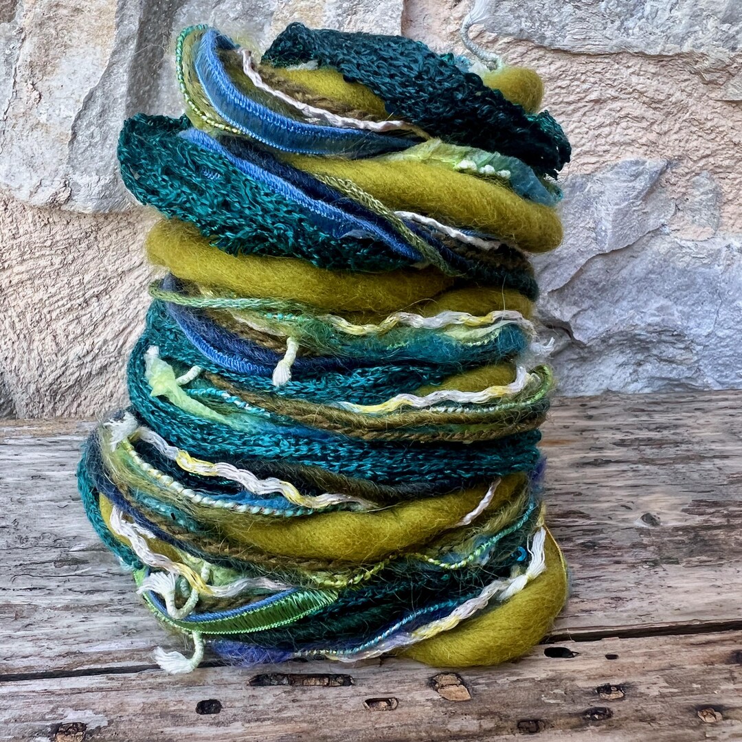 Atlantis Sustainable Art Yarn Bundle & Upcycled Weaving Fibre Pack ...