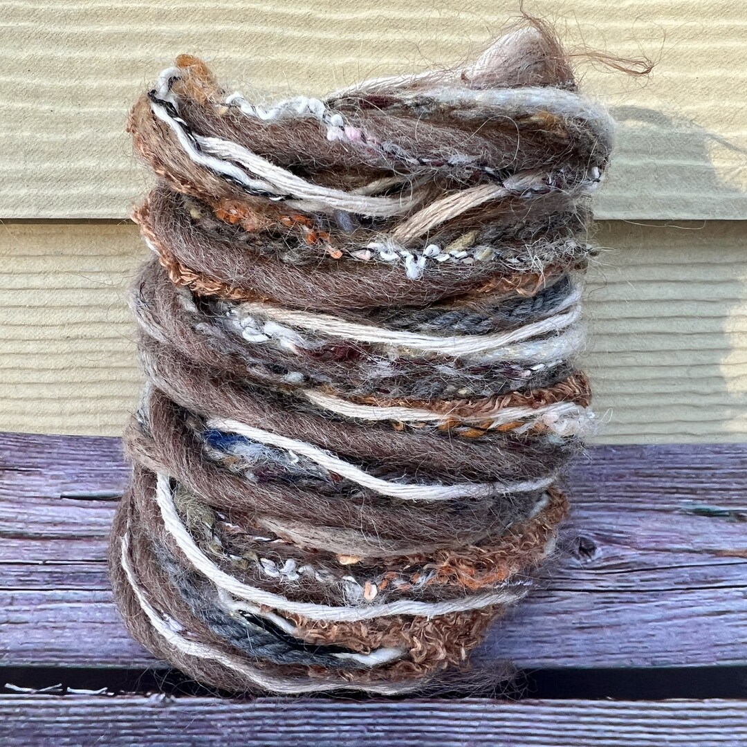 Birch Sustainable Art Yarn Bundle & Upcycled Weaving Fiber Pack Fiber ...