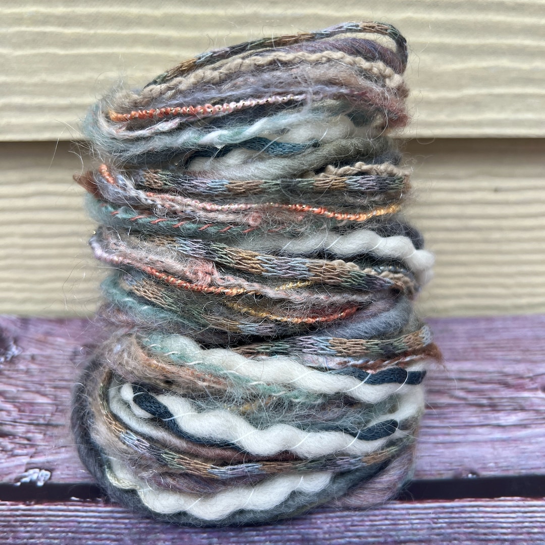 Misty Sustainable Art Yarn Bundle & Upcycled Weaving Fiber Pack | Fiber ...