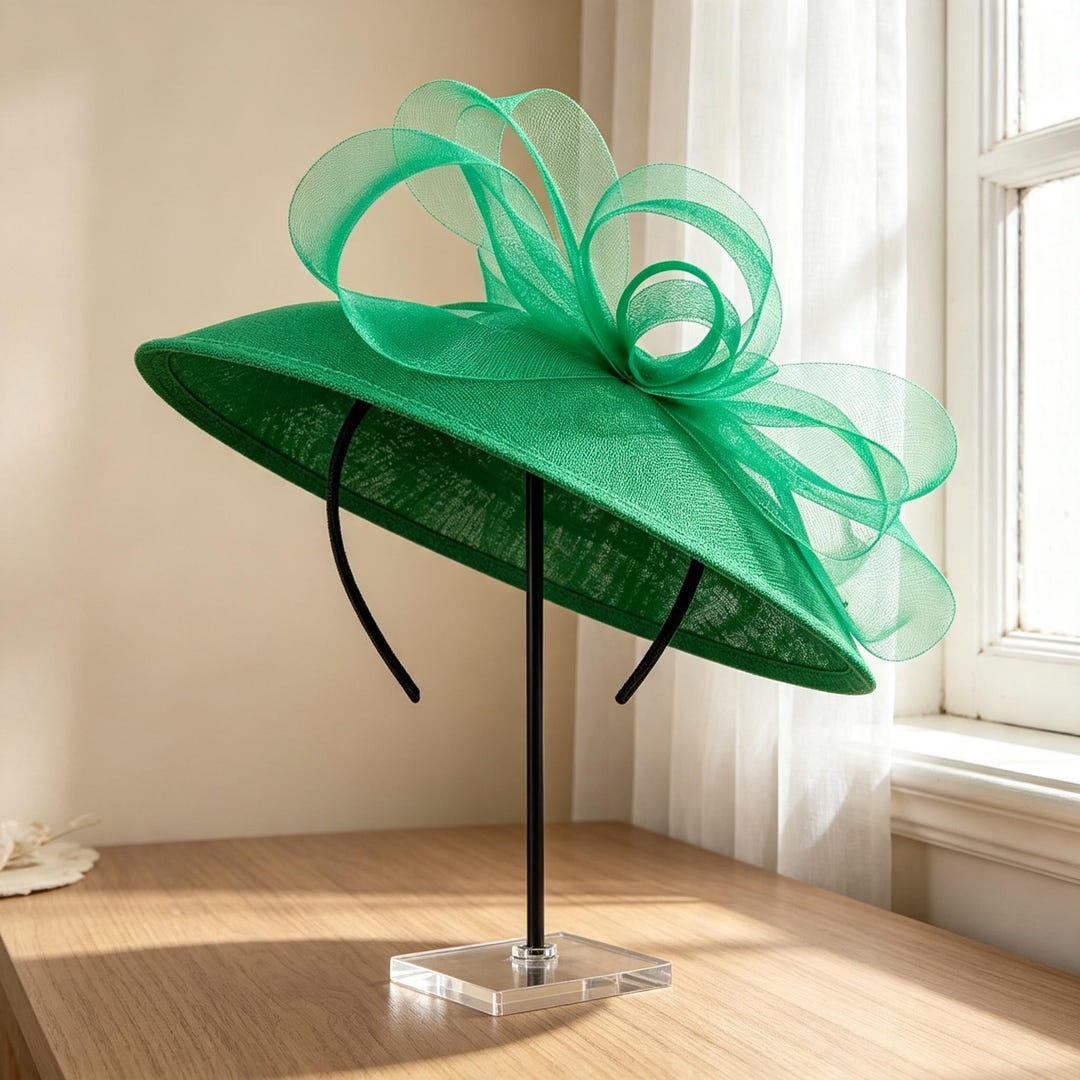Women's Wide Brim Fascinator Hat, Elegant Mesh Headband Hat, Tea Party ...