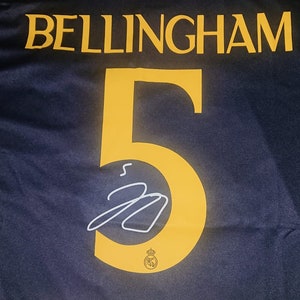 SIGNATURE Jude Bellingham Real Madrid AWAY Signature Shirt/jersey COA ...