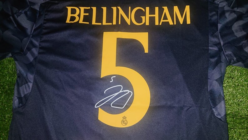 SIGNATURE Jude Bellingham Real Madrid AWAY Signature Shirt/jersey COA ...