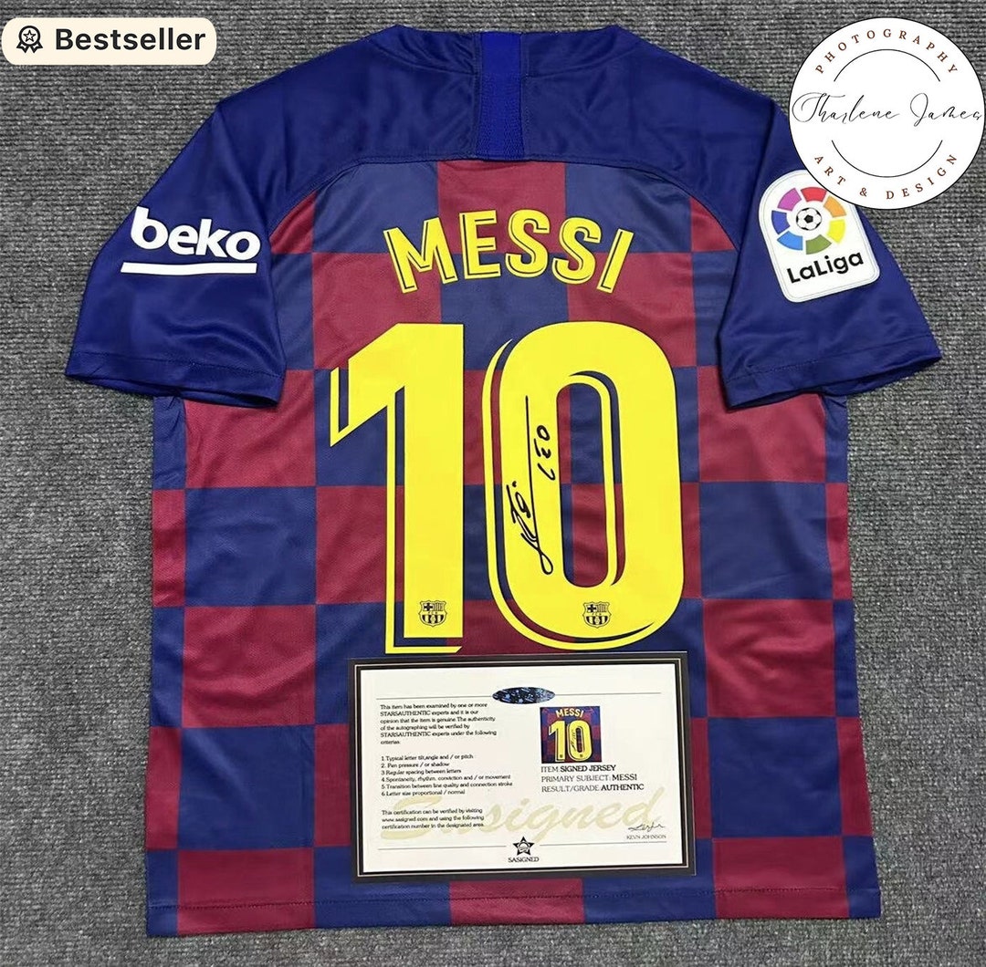 SIGNATURE Lionel Messi Barcelona HOME 19/20 Signature Shirt/jersey COA ...