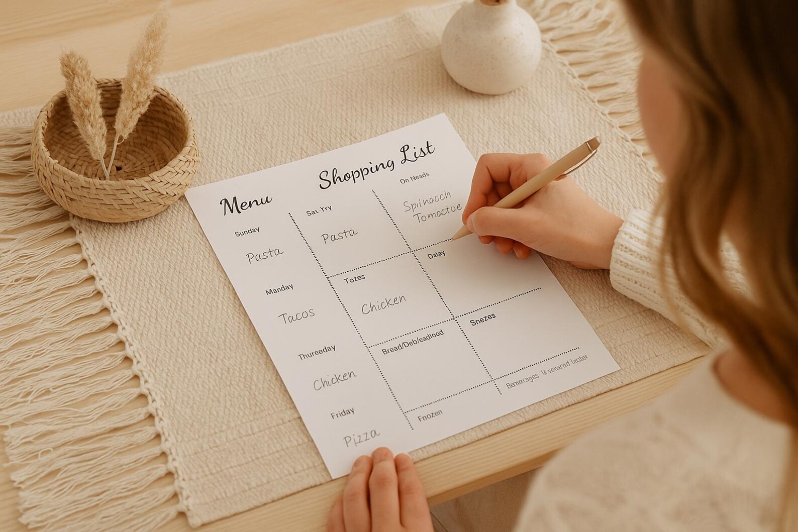 Meal Planning Shopping List, PDF, Simple Grocery Shopping List, Grocery ...