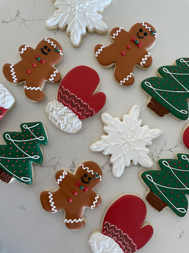 Christmas Iced Cookies - Etsy