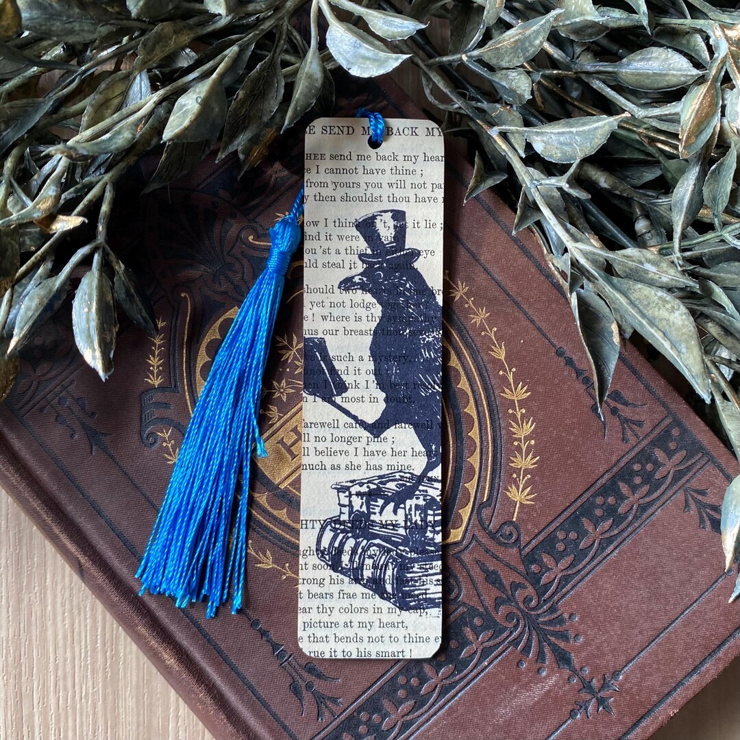 Reading Raven Bookmark, Witch Bookmark, Bookmark, Phases of the Moon ...