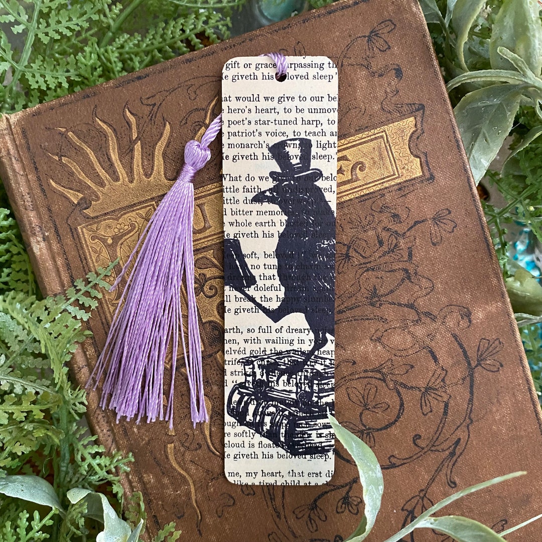 Reading Raven Bookmark, Witch Bookmark, Bookmark, Phases of the Moon ...