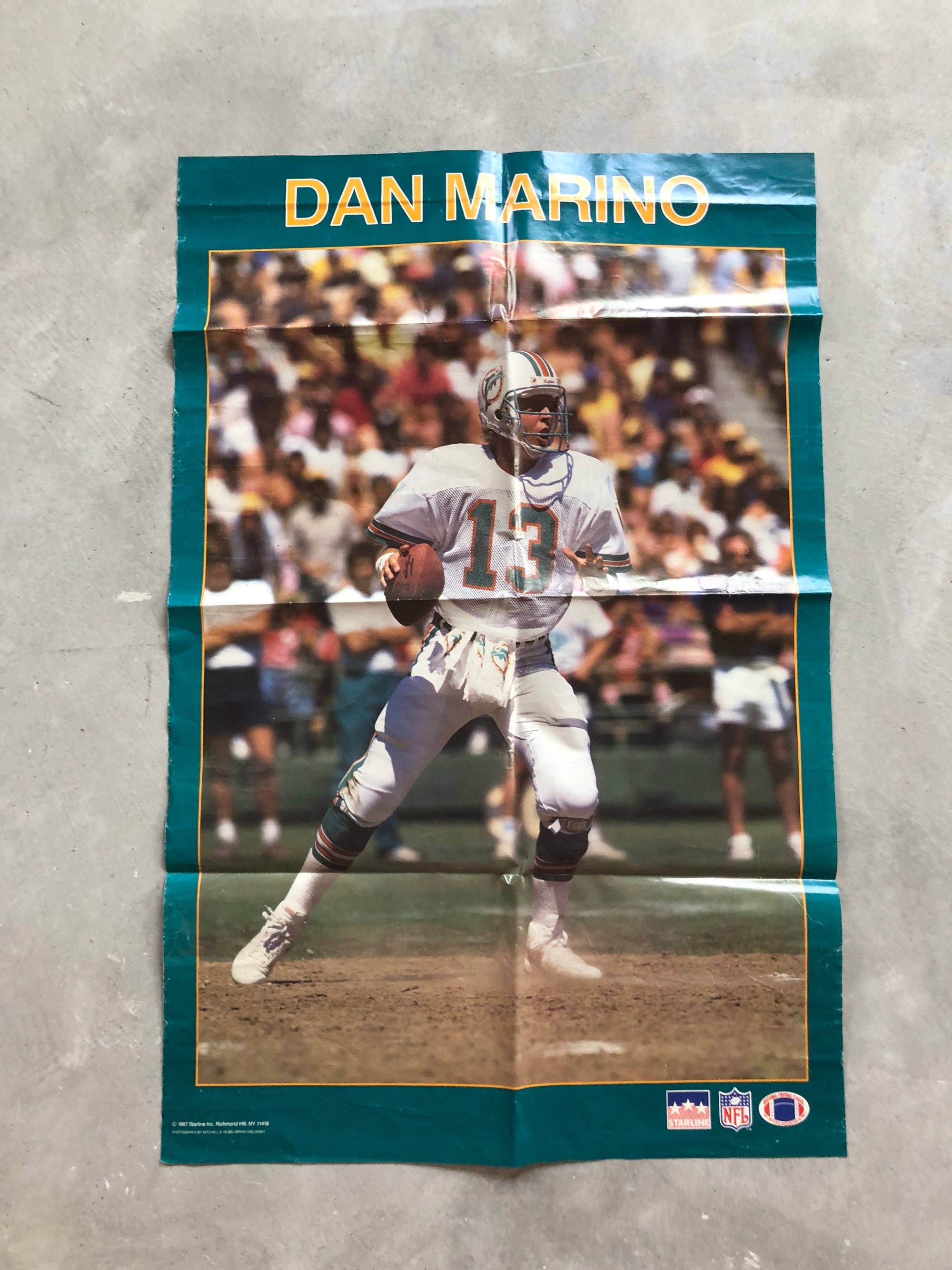 Vintage Dan Marino Miami Dolphins 1987 Poster | Etsy