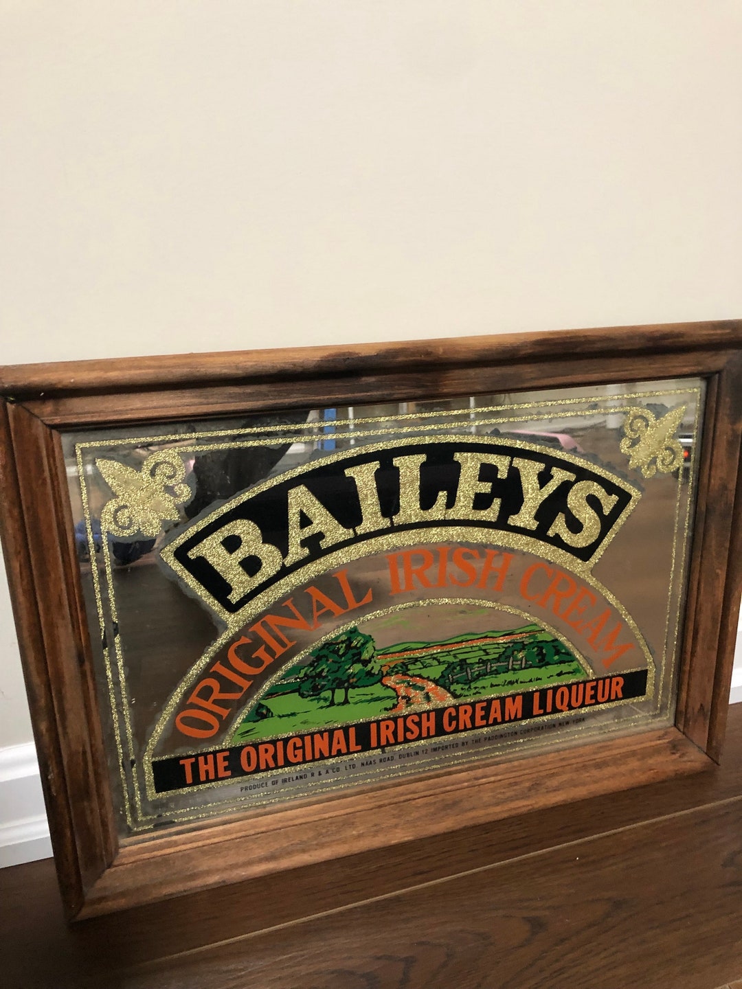 Vintage Bailey’s Liquor Bar Mirror Collectible Frame - Etsy