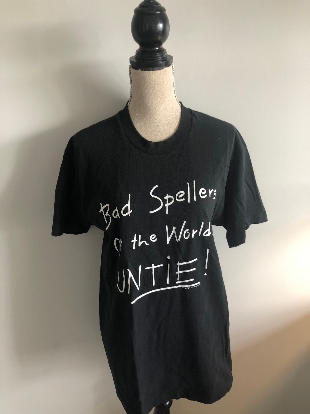 Vintage "bad Spellers Untie" 80s Funny Tshirt - Etsy