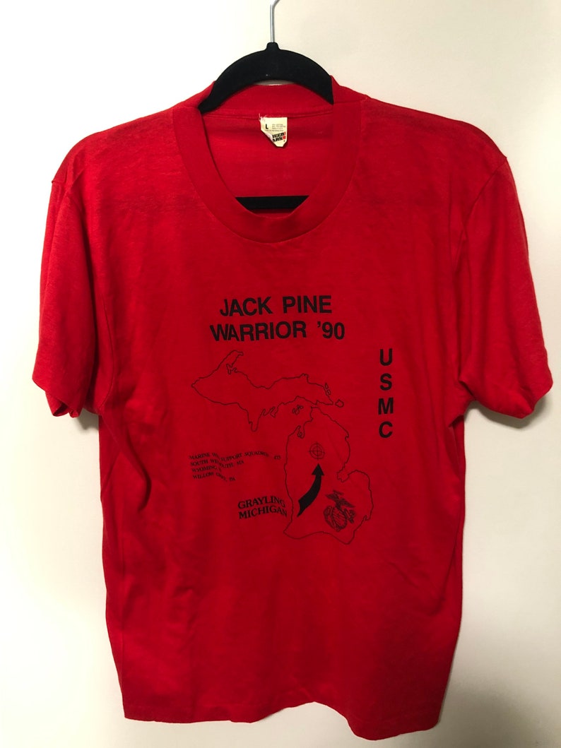 Vintage US Marine Corps USMC Jack Pine Marine 90s Tshirt - Etsy